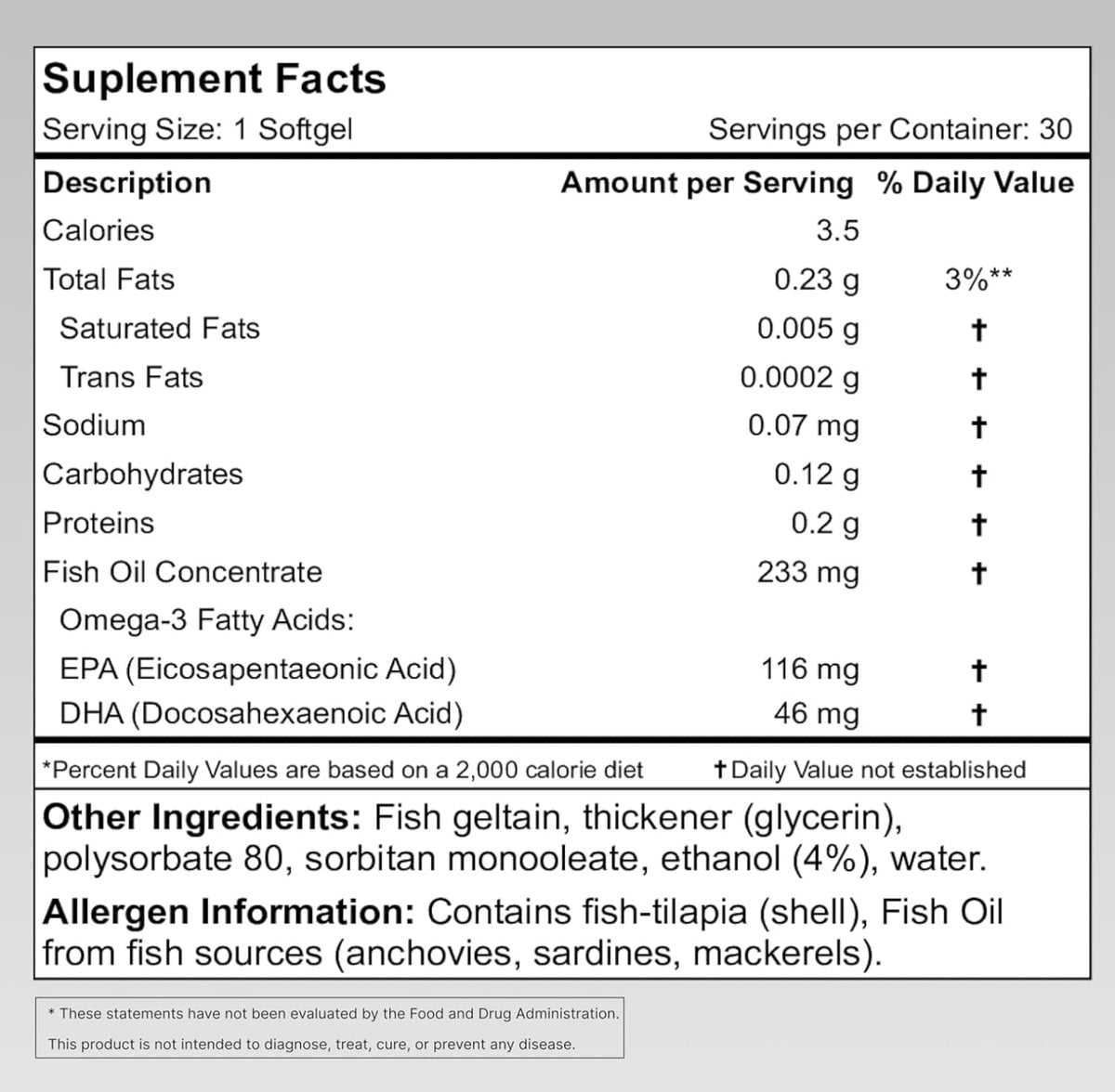60 count fish oil for easy dosage