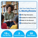 60 count folate gummies for daily use