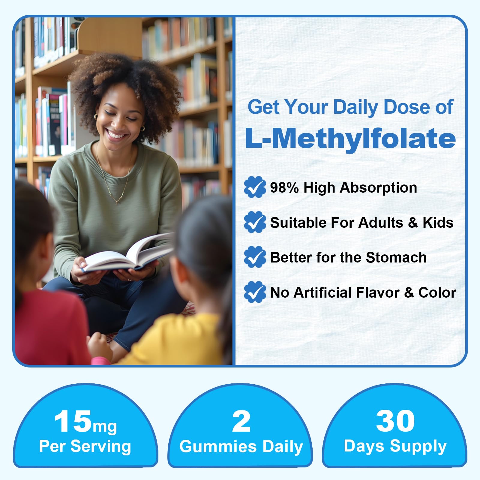 60 count folate gummies for daily use