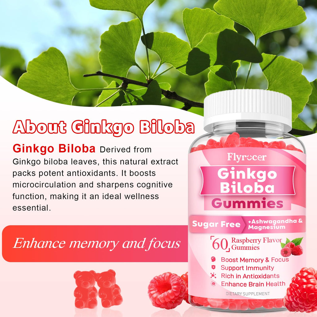 60 count ginkgo biloba gummies for daily use