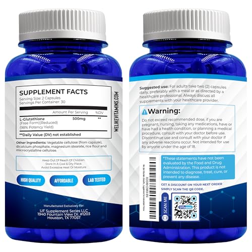 60 count glutathione for long-lasting support