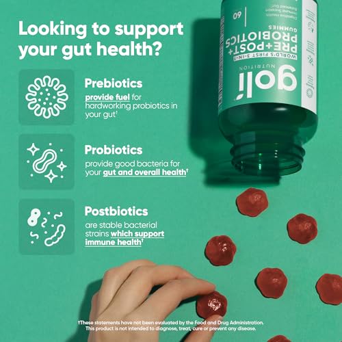 60 count Goli pre pro postbiotic gummies