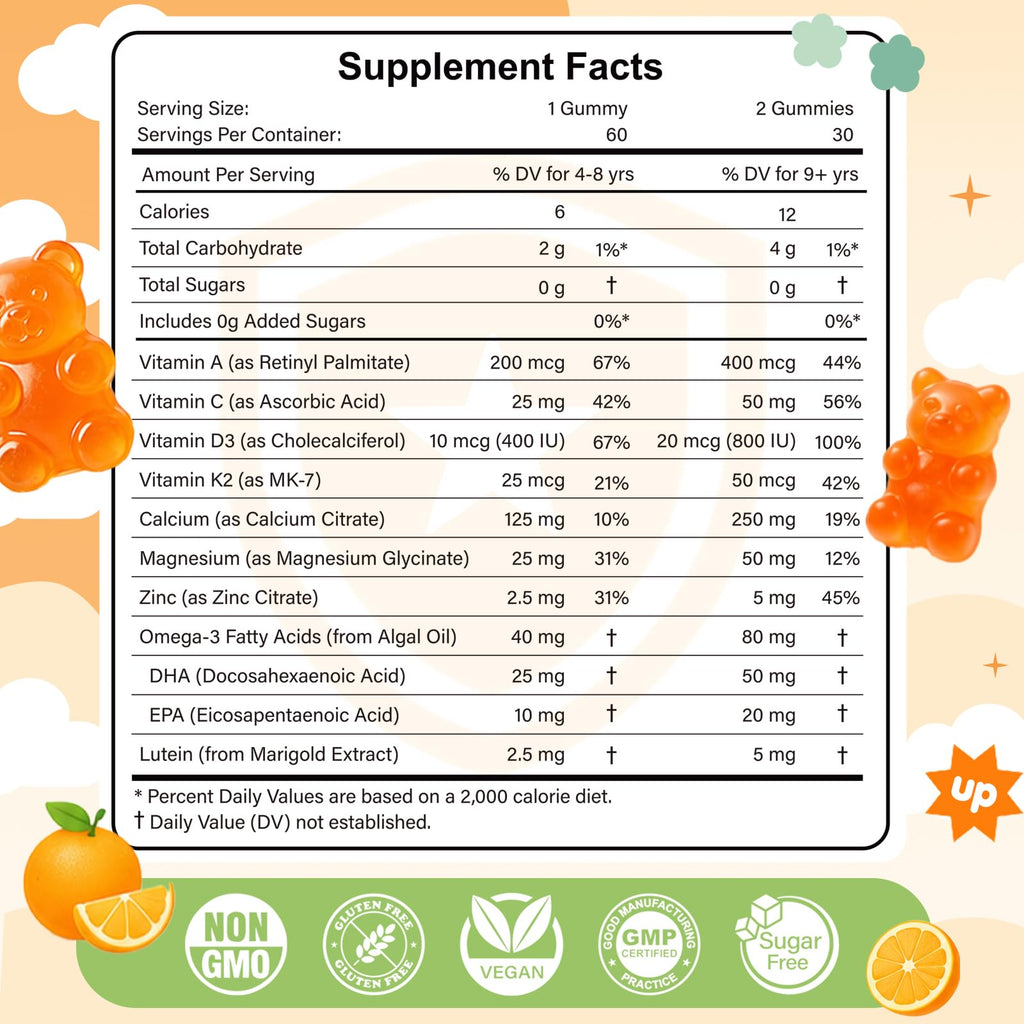 60 count growth gummies for kids