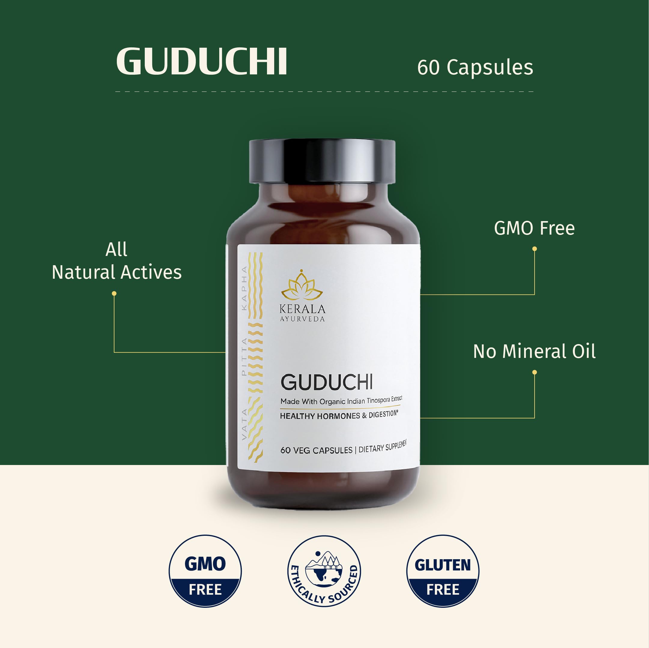 60 count Guduchi herbal capsules
