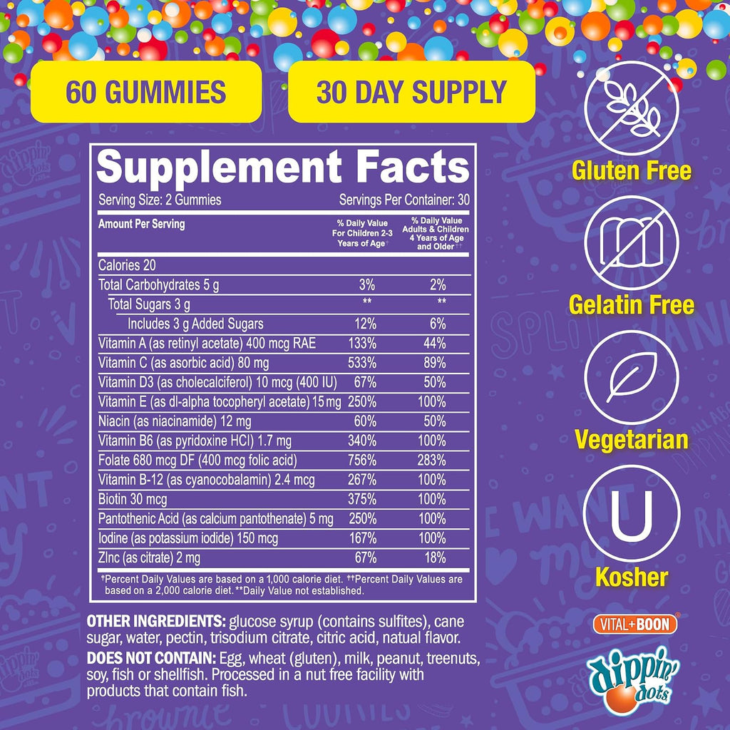 60 count gummy multivitamins for kids