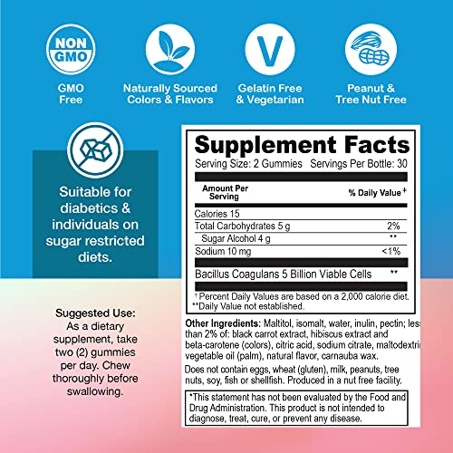 60 count gummy probiotics for the family