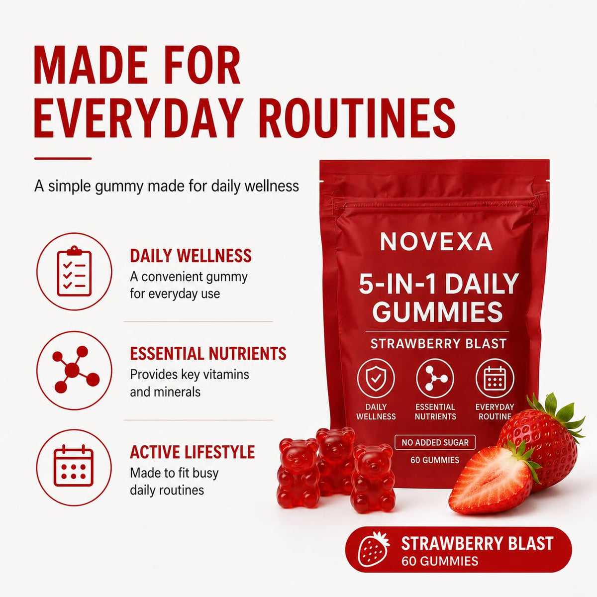 60 count gummy vitamins for growth