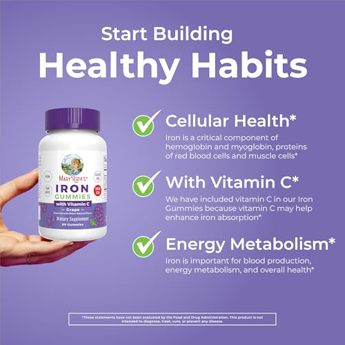 60 count iron gummies bottle