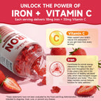 60 count iron gummies for adults
