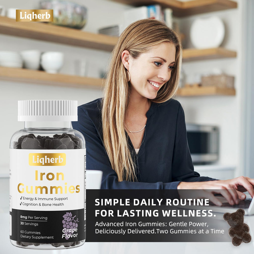 60 count Iron Gummies for convenience