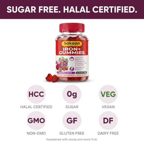 60 count iron gummies for daily use