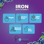 60 count iron gummies for easy supplementation