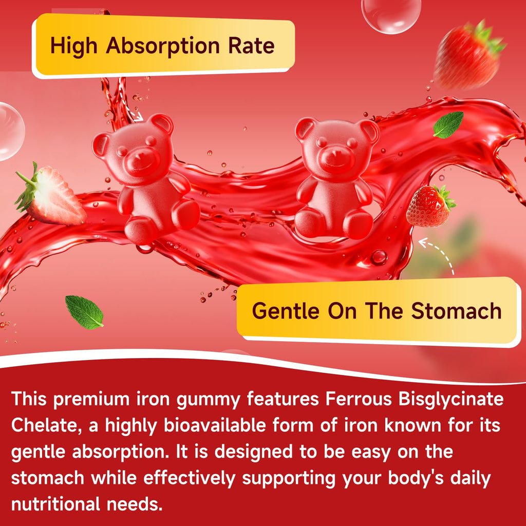 60 count iron gummies for health
