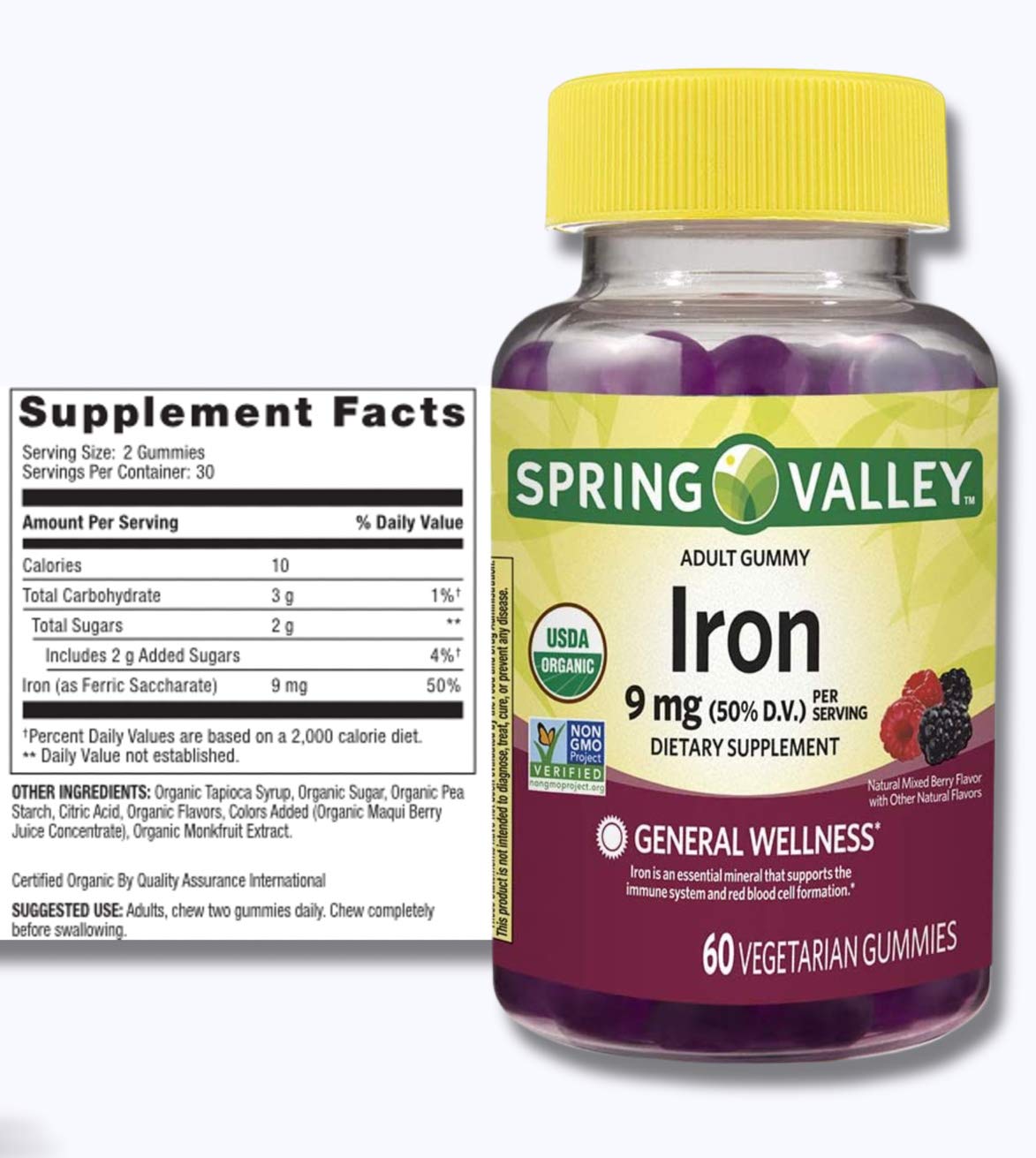 60 count iron gummies for health