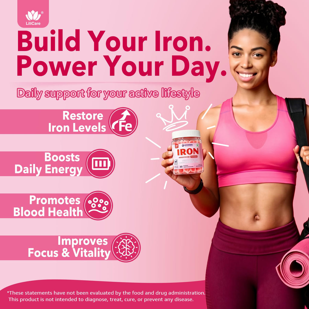 60 count iron gummies for women