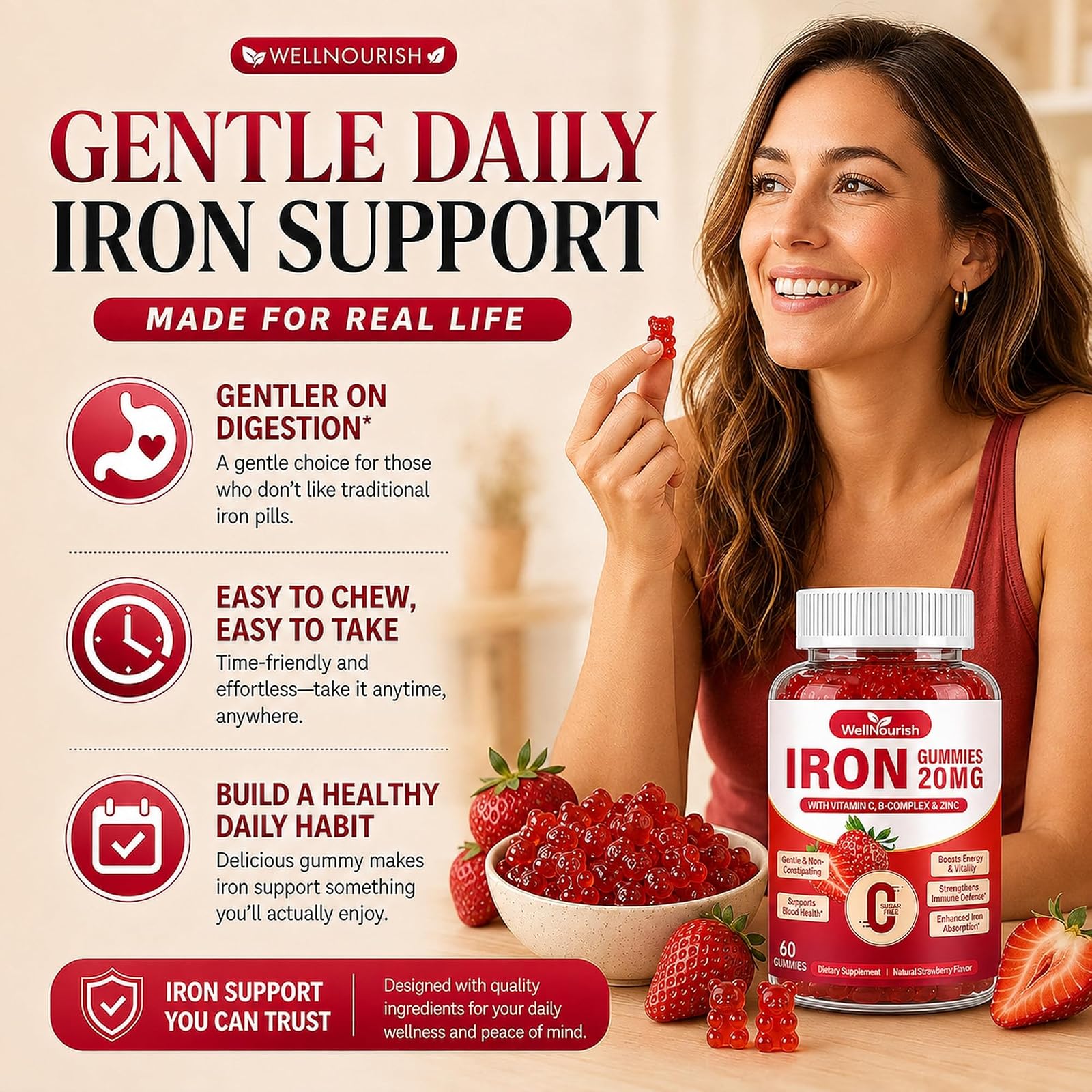 60 count iron supplement for adults
