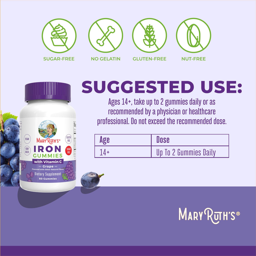 60 count iron supplement gummies