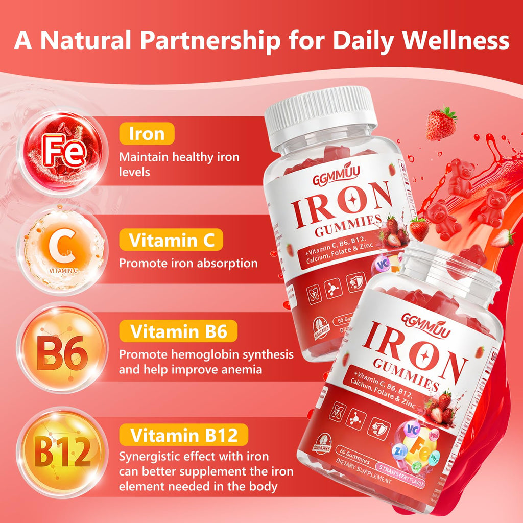 60 count iron supplement gummies