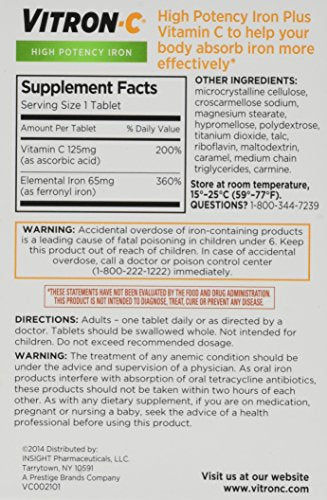60 count iron supplement pack