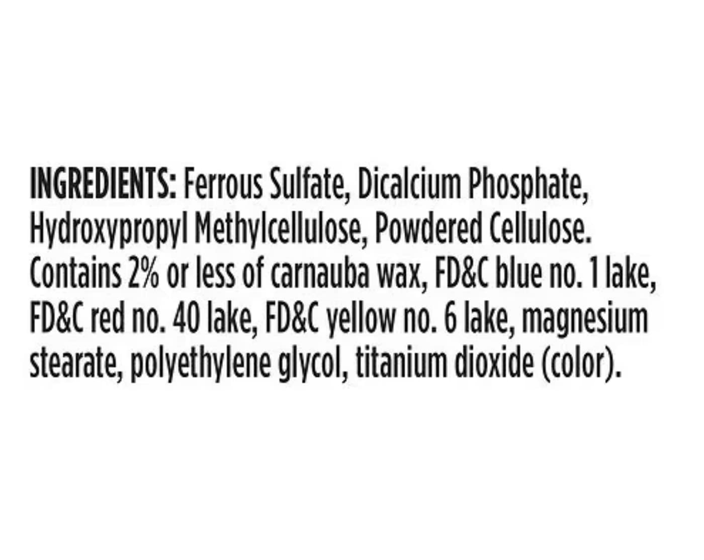 60 count iron tablets for convenience