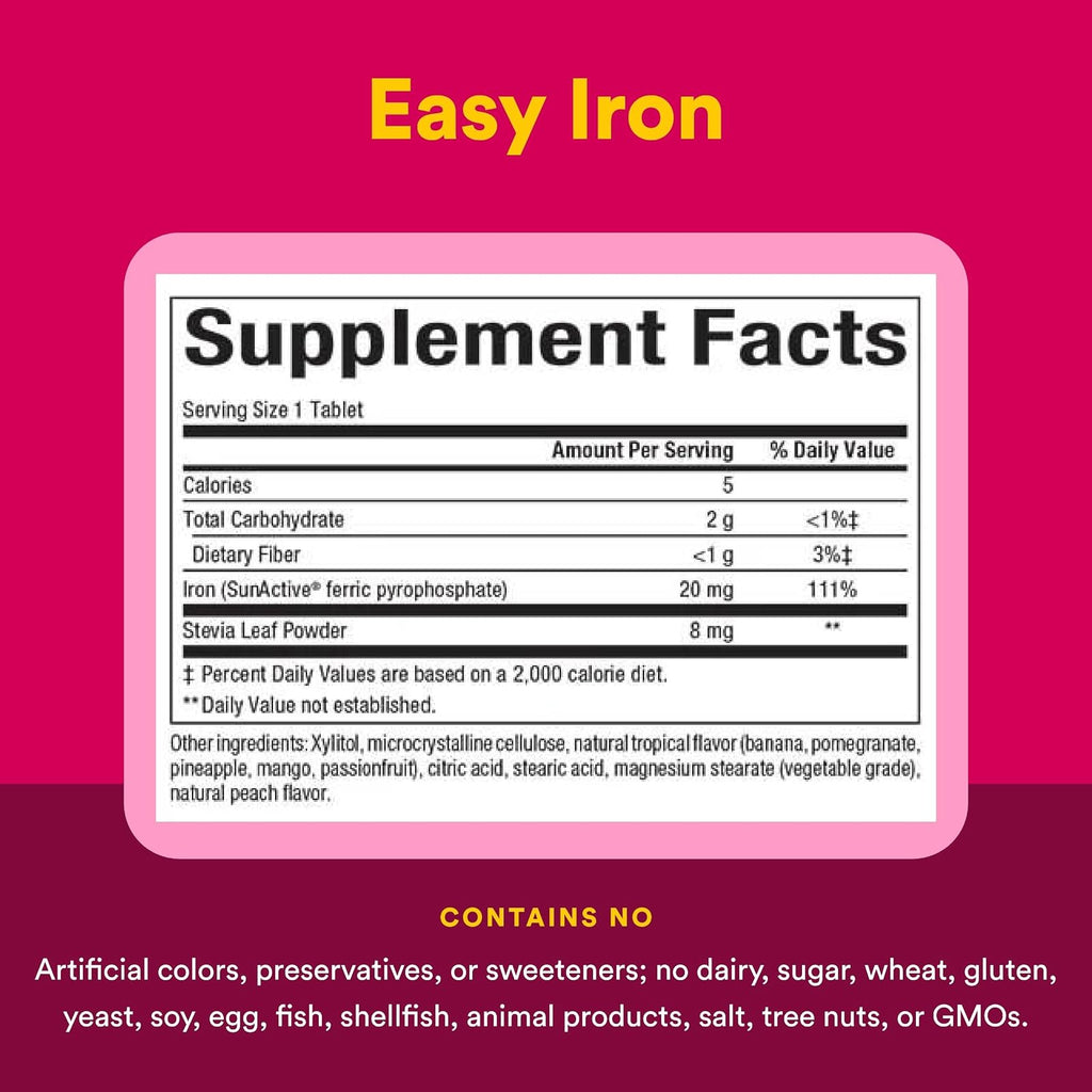 60 count iron tablets for energy
