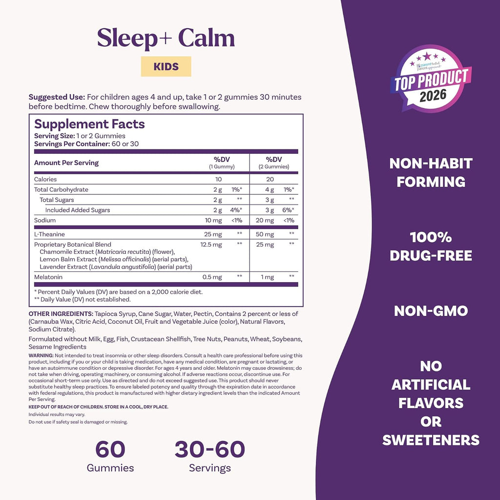 60 count kids melatonin gummies