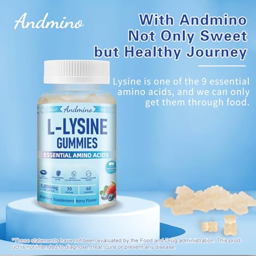 60 count l-lysine gummy bottle