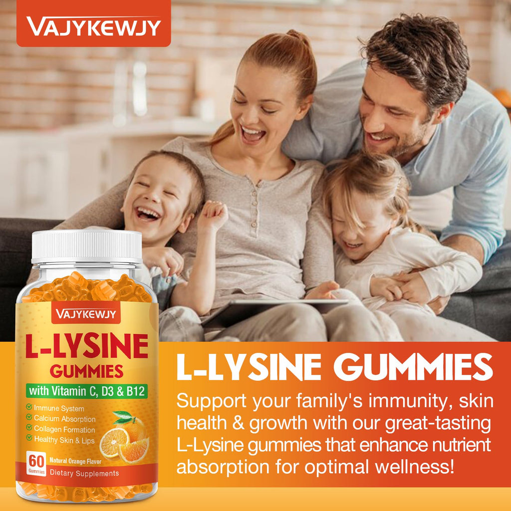 60 count l-lysine gummy bottle
