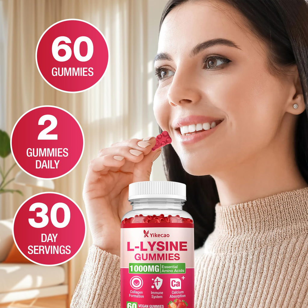 60 count l-lysine gummy jar