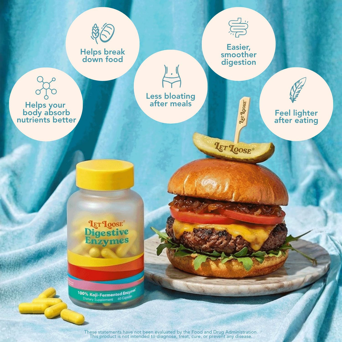 60 count Let Loose digestive capsules