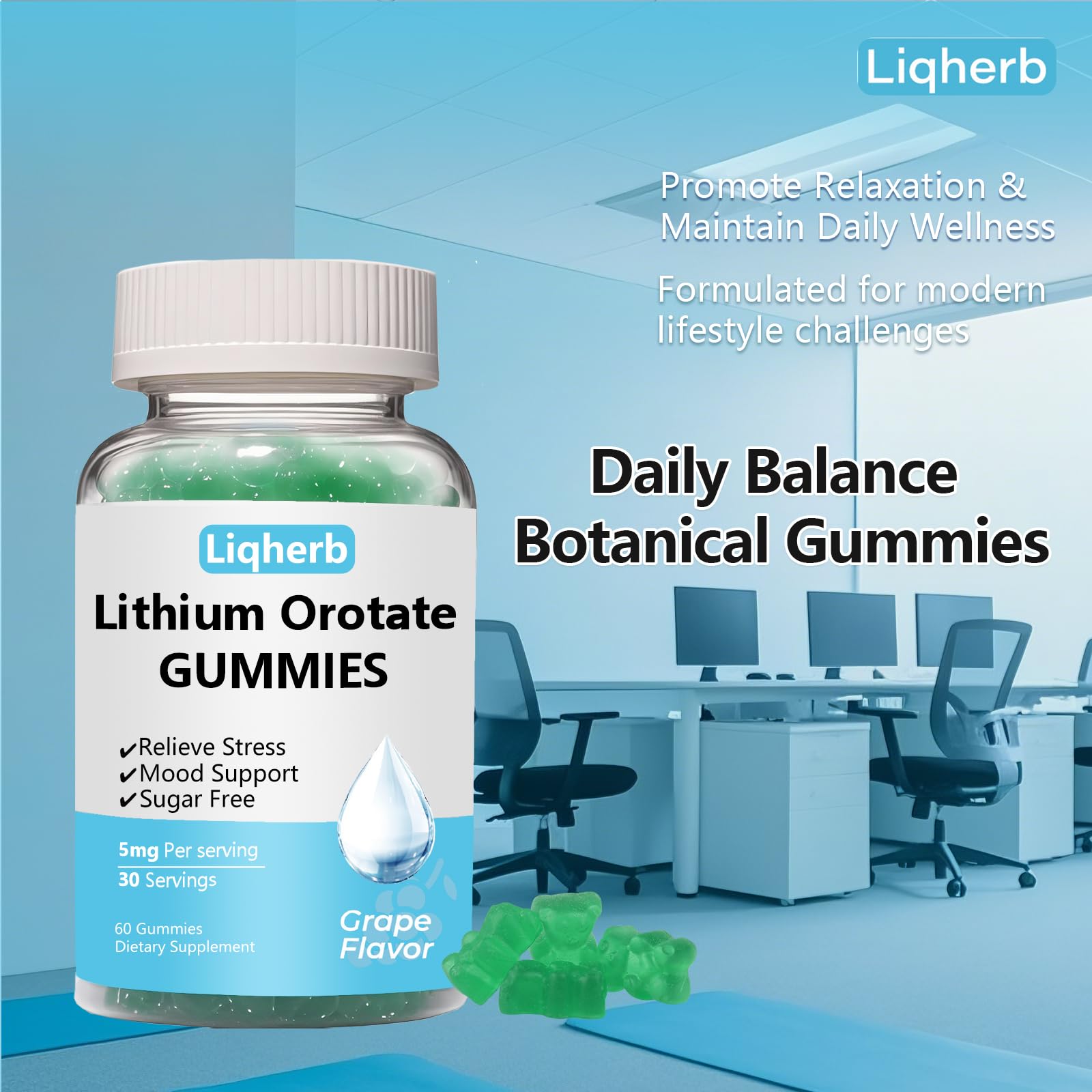 60 count Lithium Orotate gummy supplements