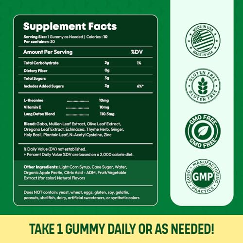 60 count lung cleanse gummies