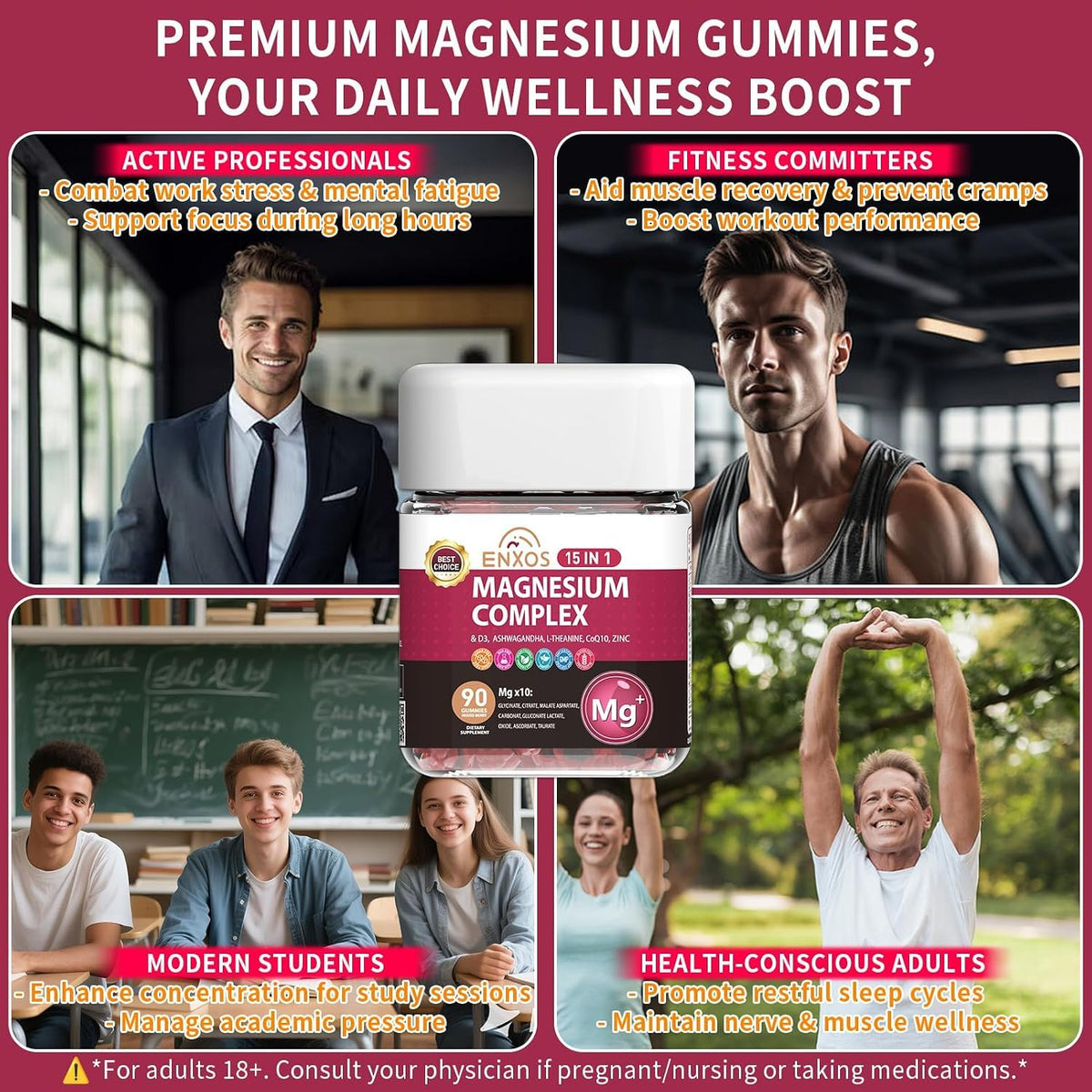 60 count magnesium gummies for convenience