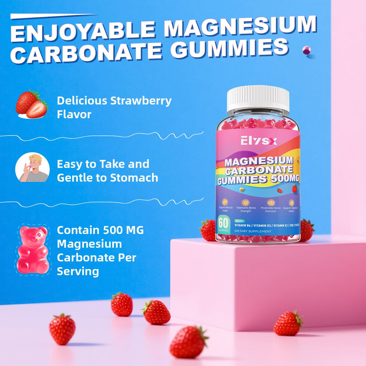 60 count magnesium gummies for convenience