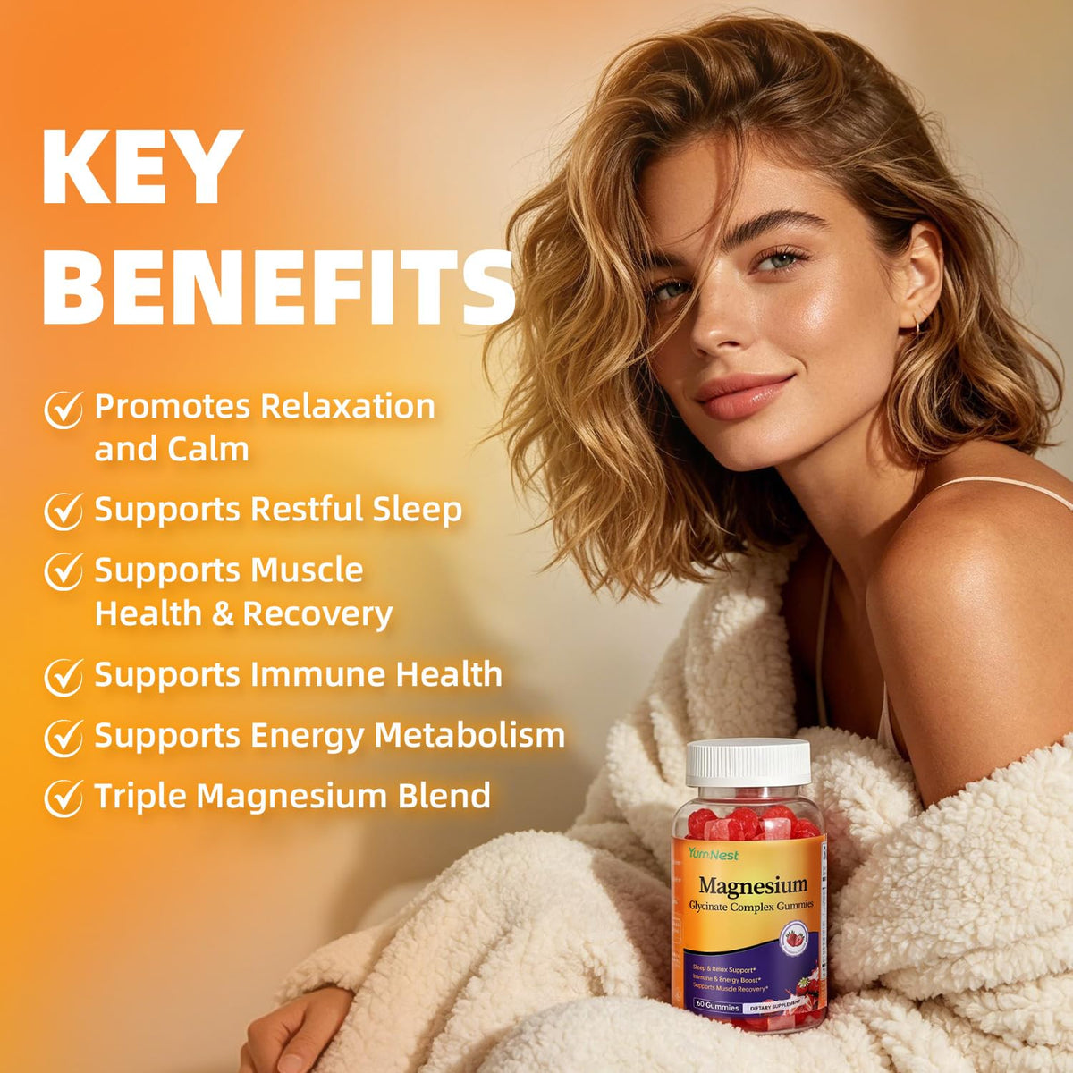60 count magnesium gummies for daily wellness