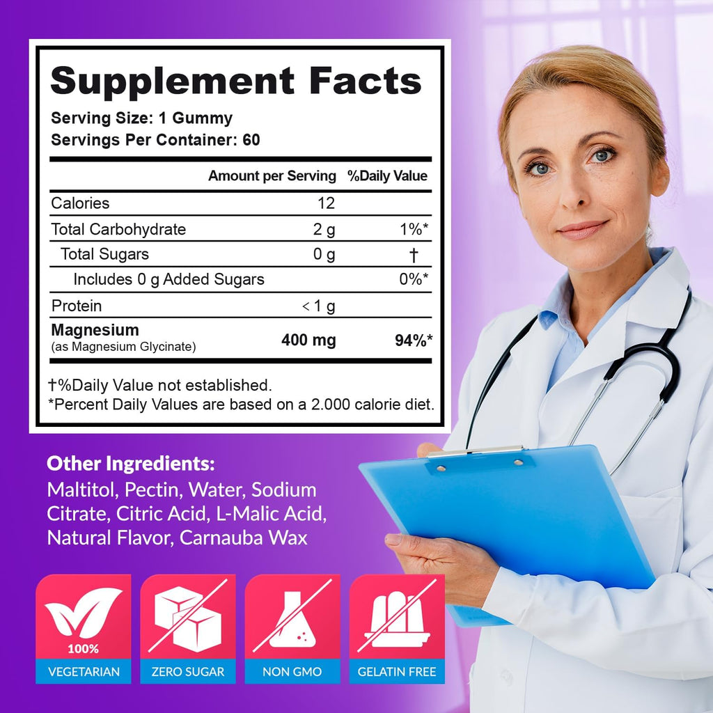 60 count magnesium gummies for easy dosing