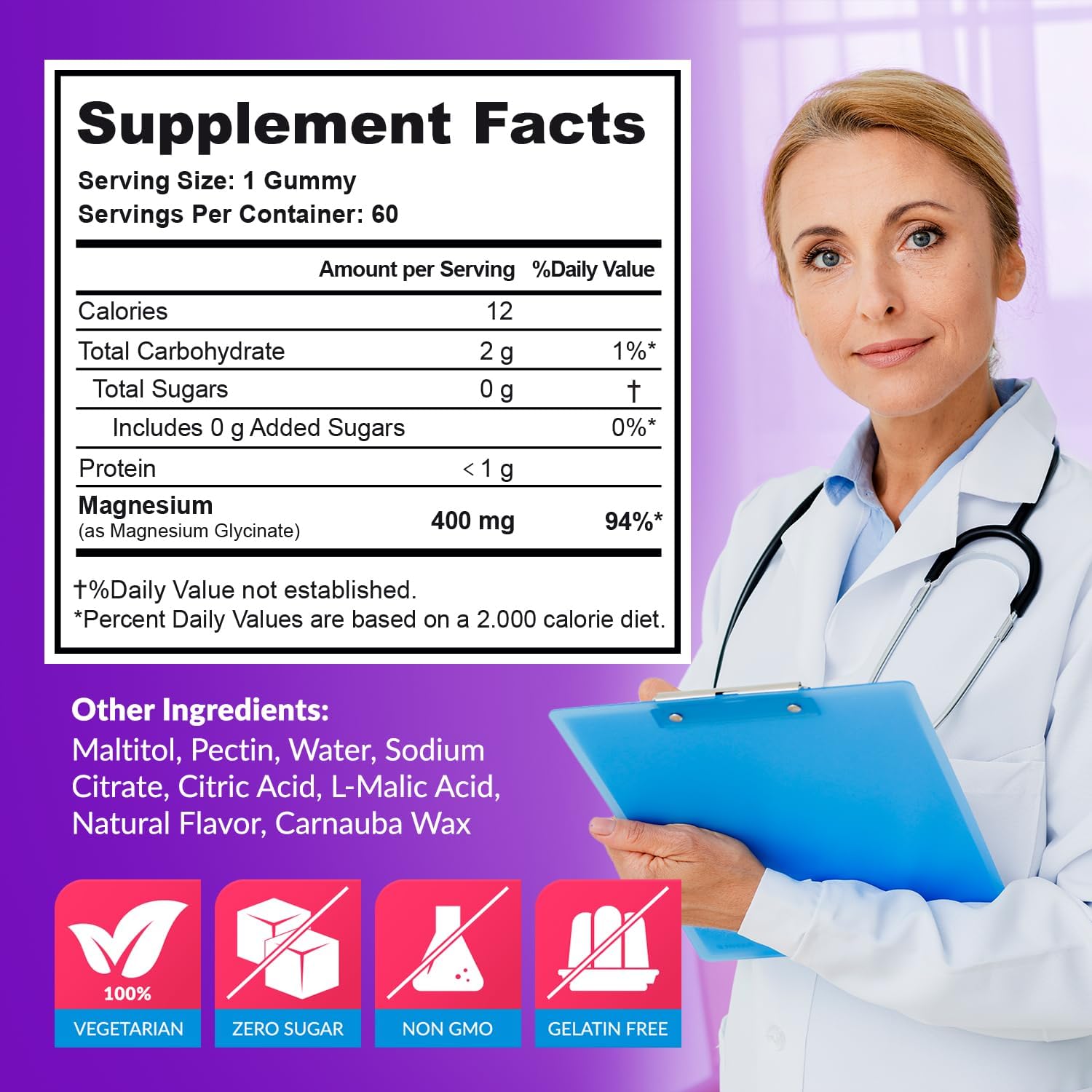 60 count magnesium gummies for easy dosing