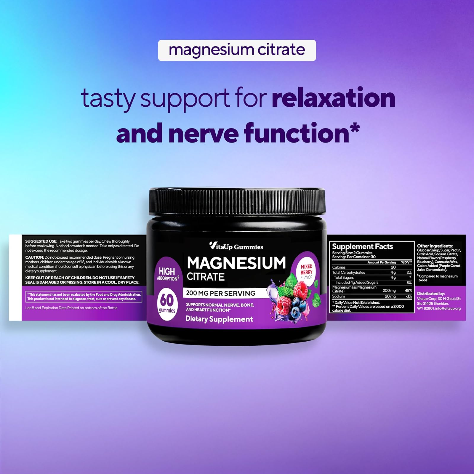 60 count magnesium gummies for easy supplementation