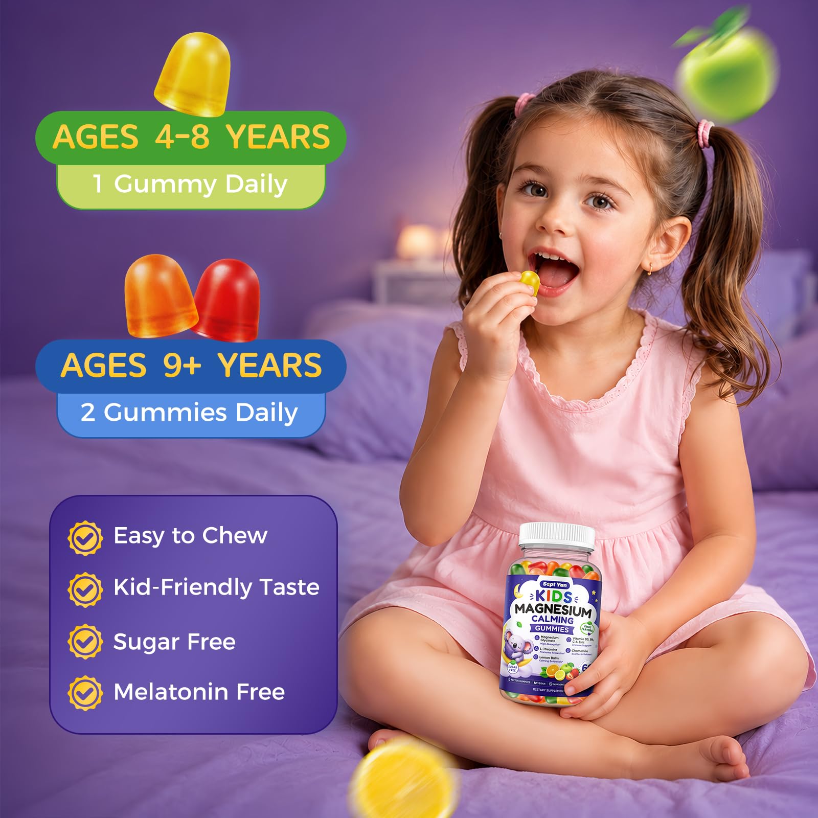 60 count magnesium gummies for kids