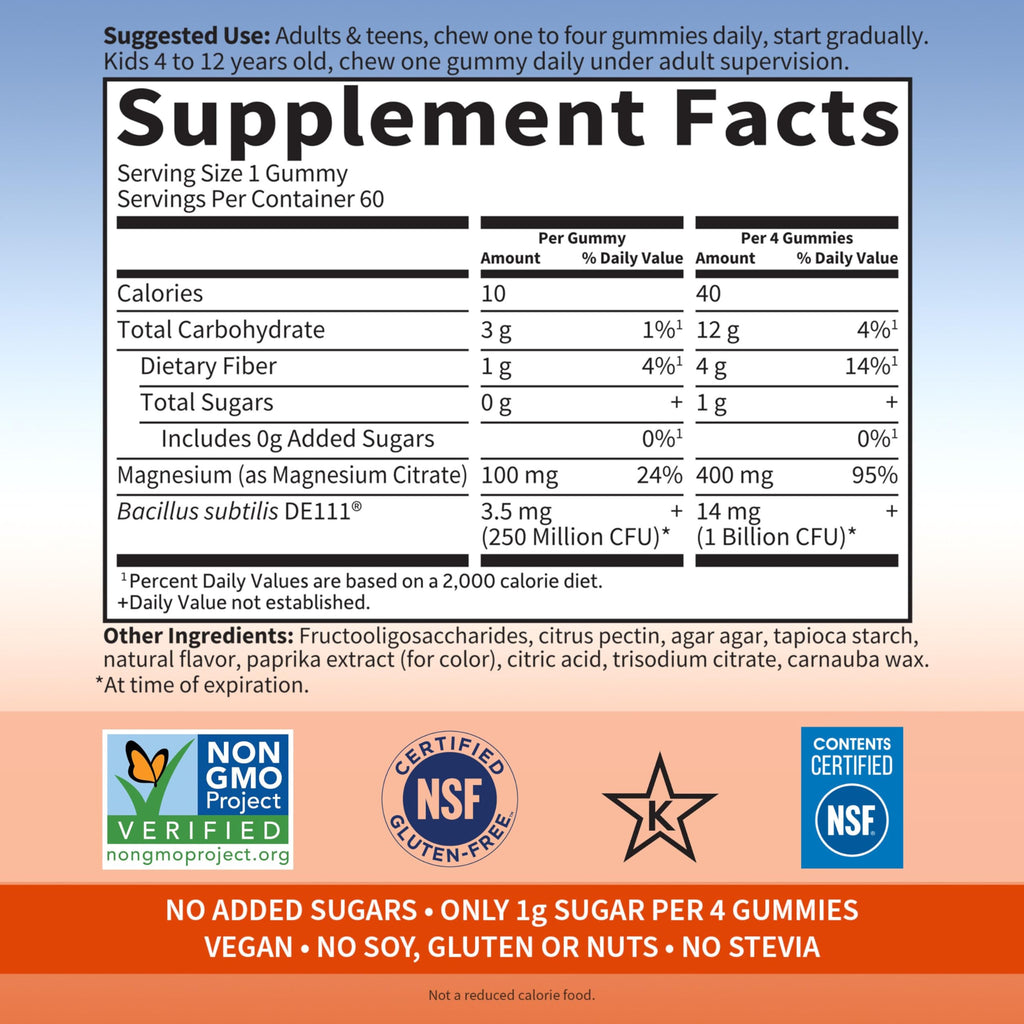 60 count magnesium gummies for long-lasting supply