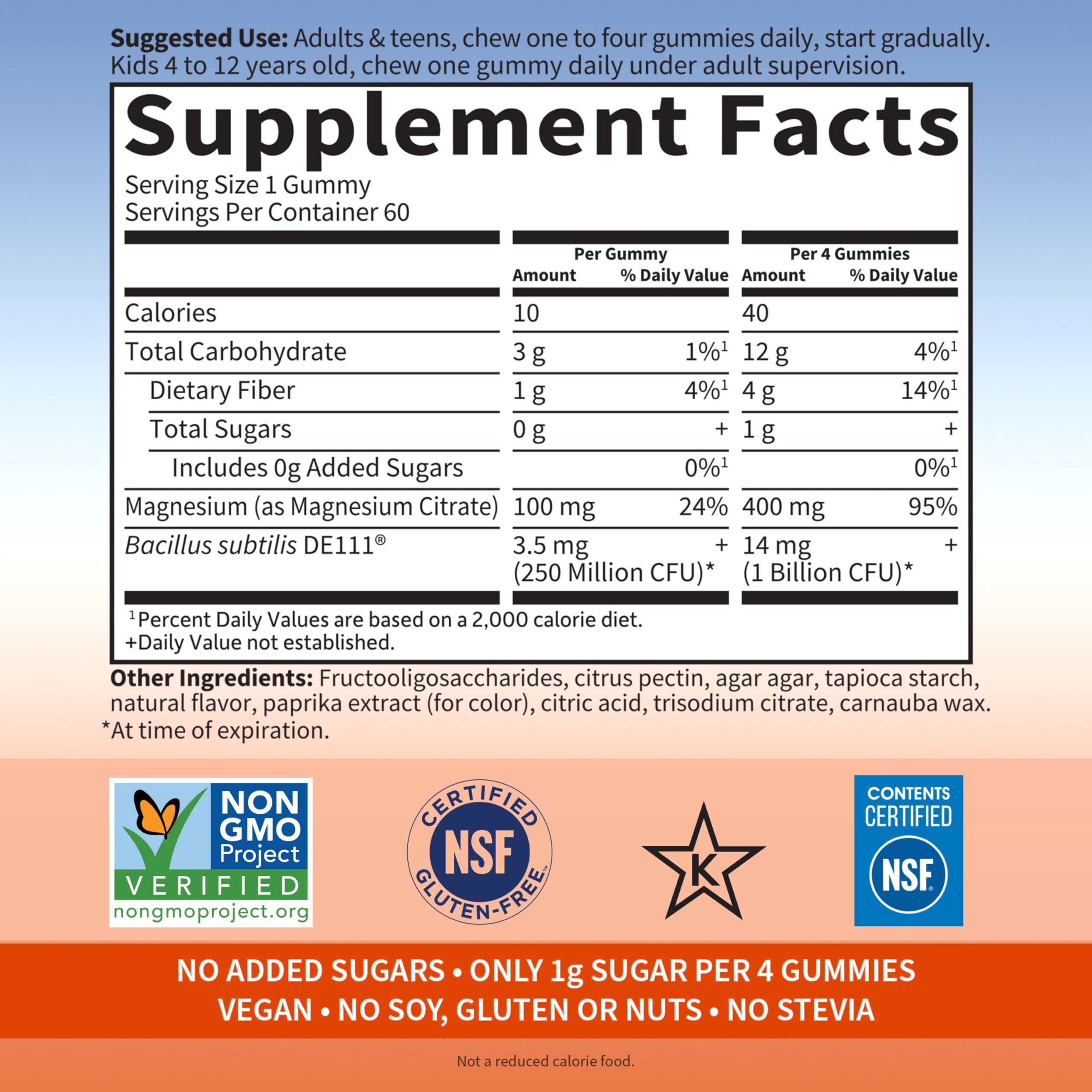60 count magnesium gummies for long-lasting supply
