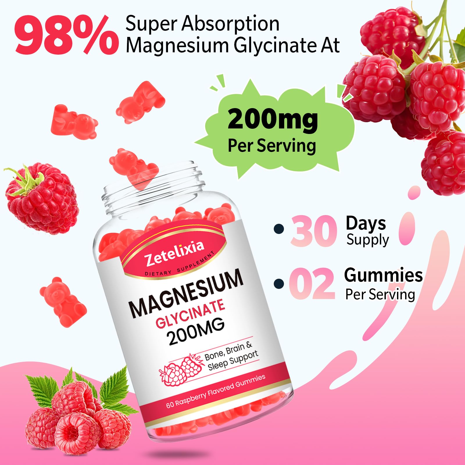60 count magnesium gummies for stress relief