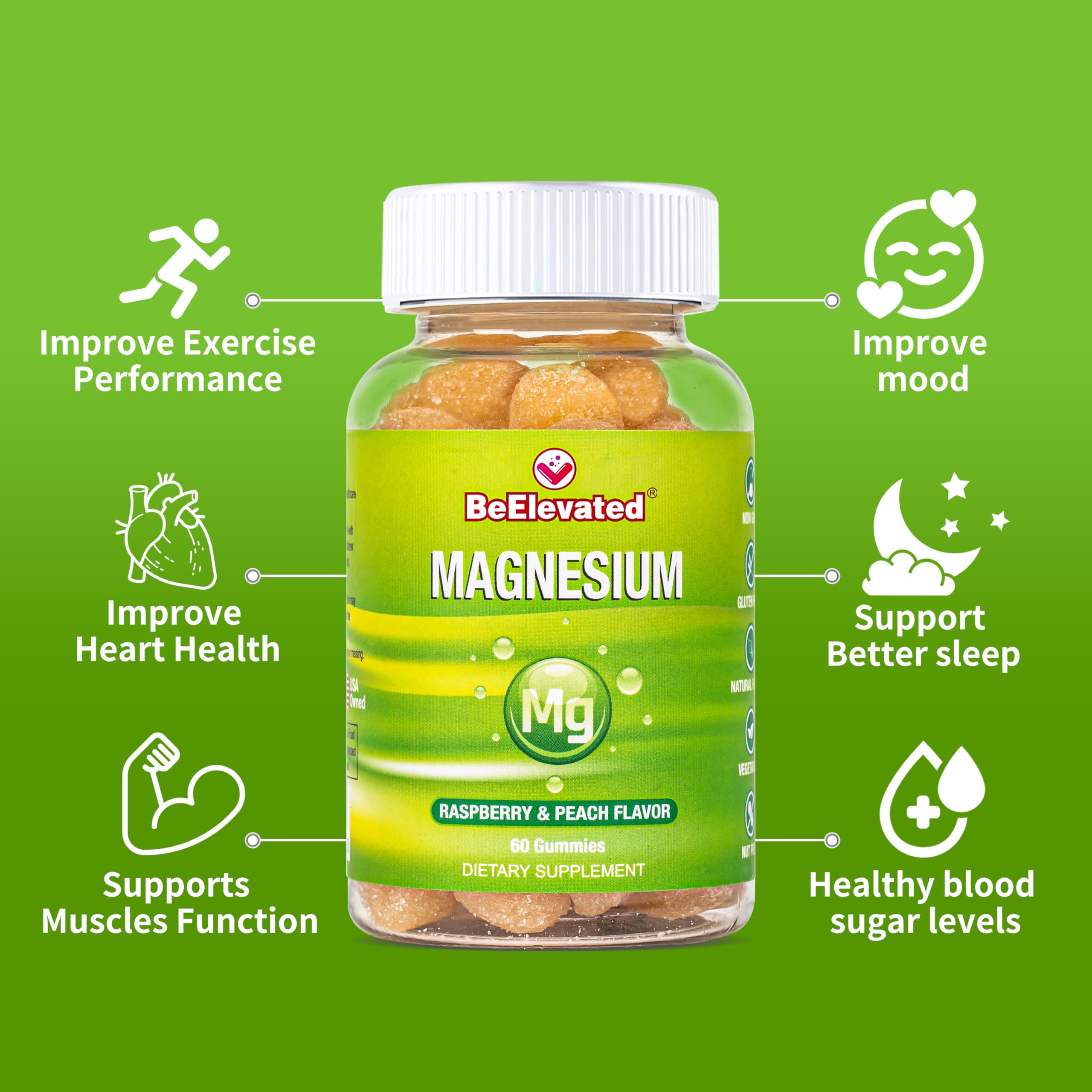 60 count magnesium gummies pack