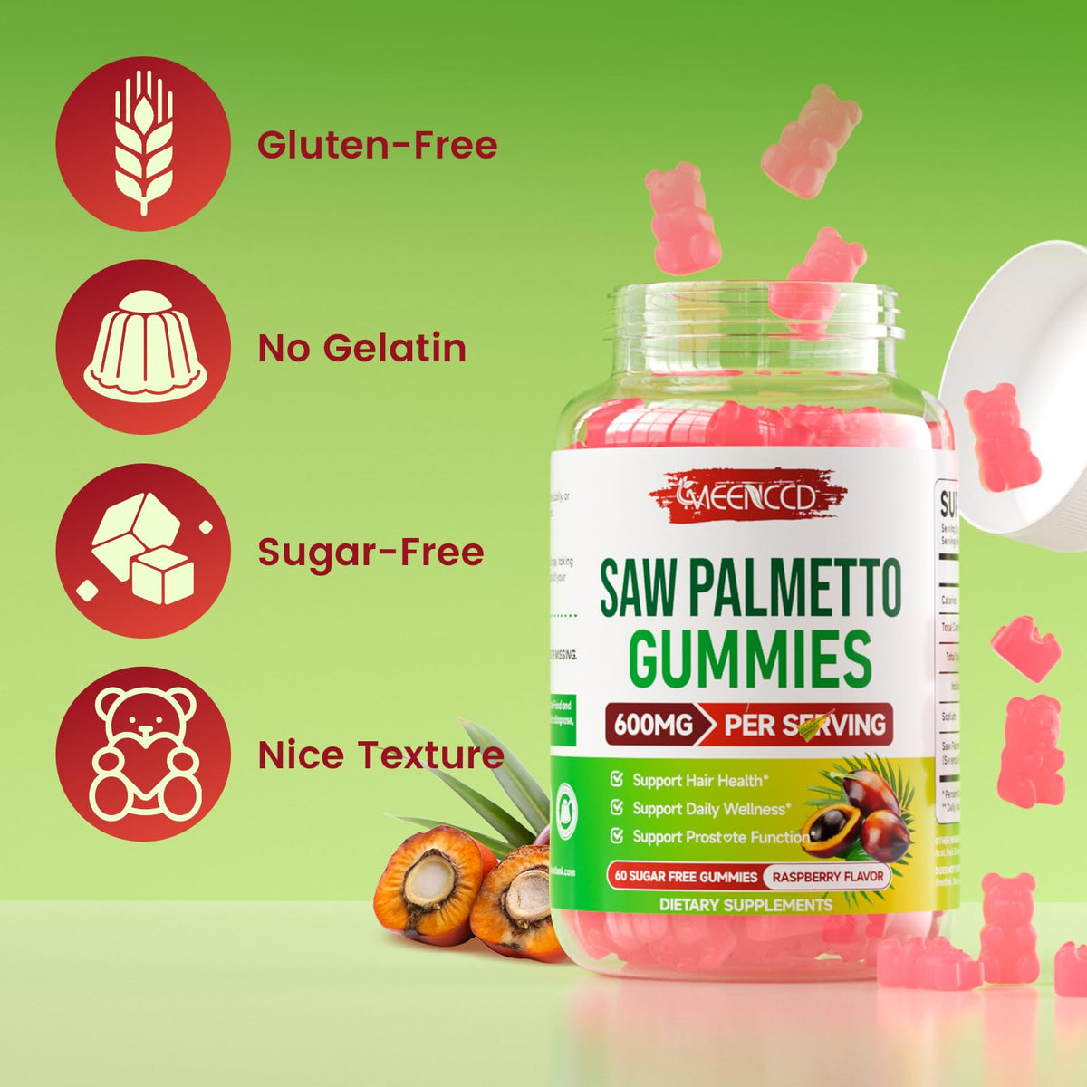 60 count MEENCCD gummies for daily use