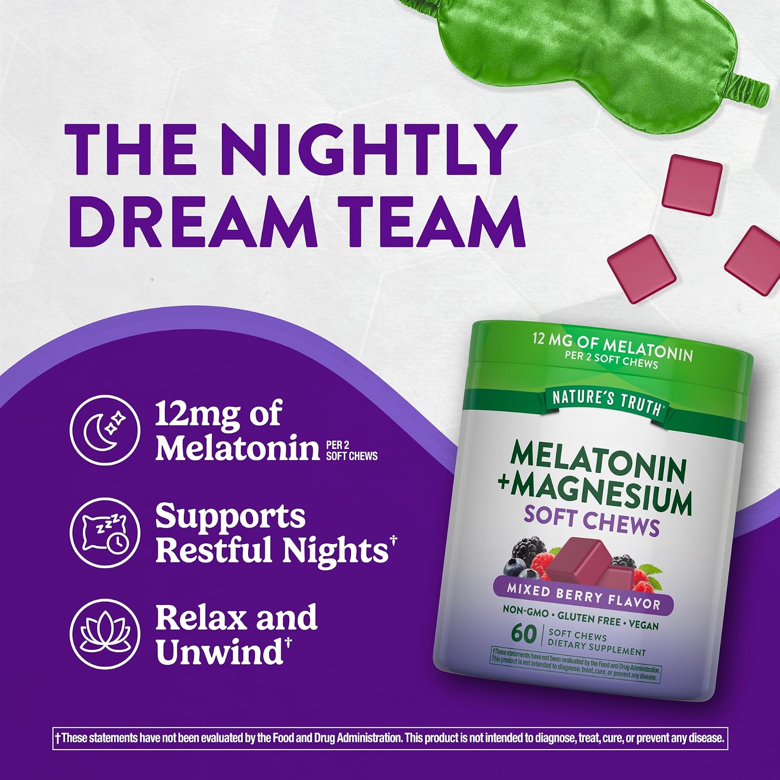 60 count melatonin chewable tablets