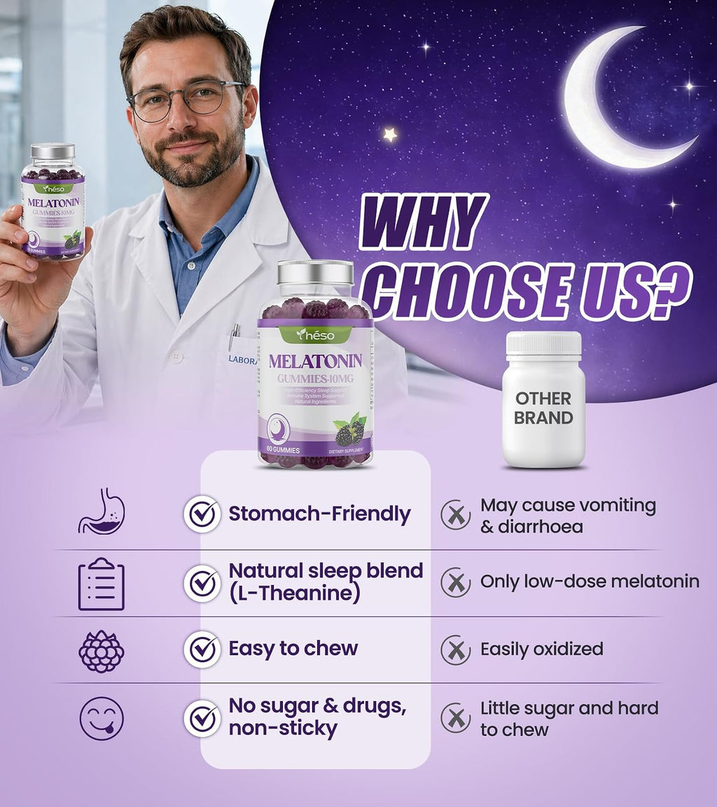 60 count melatonin gummies for better sleep