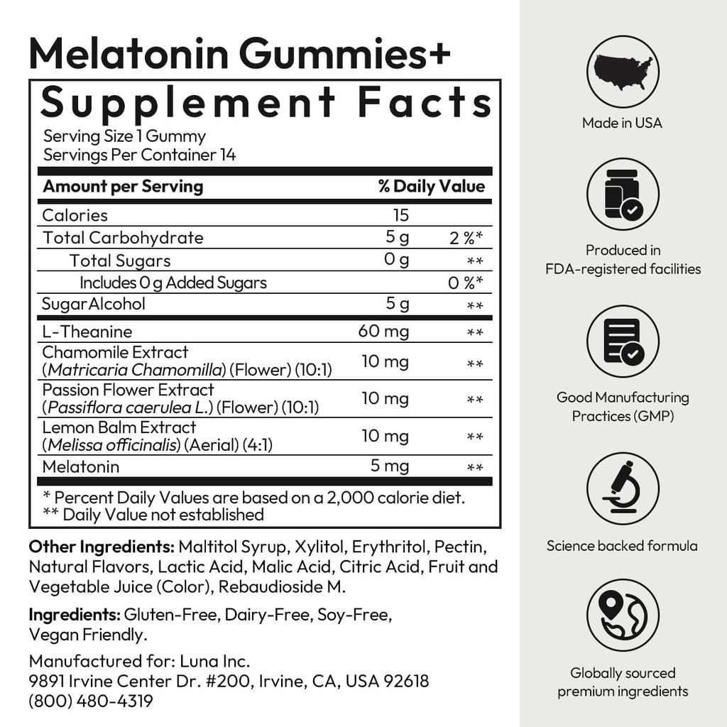 60 count melatonin gummies for better sleep