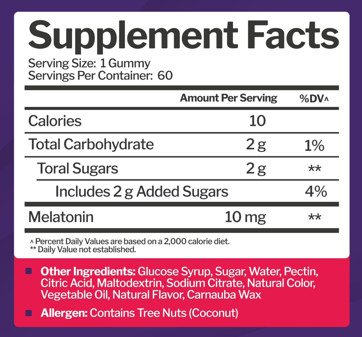 60 count melatonin gummies for better sleep