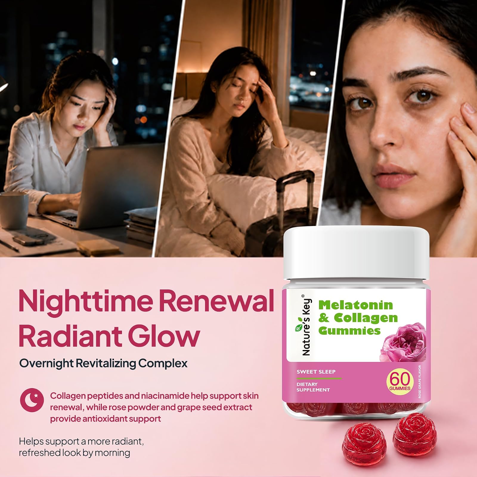 60 count melatonin gummies for convenience