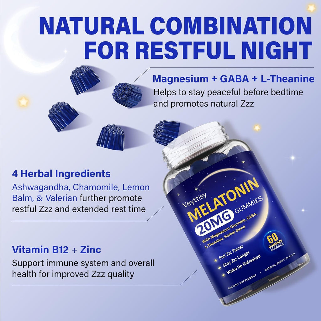 60 count melatonin gummies for relaxation